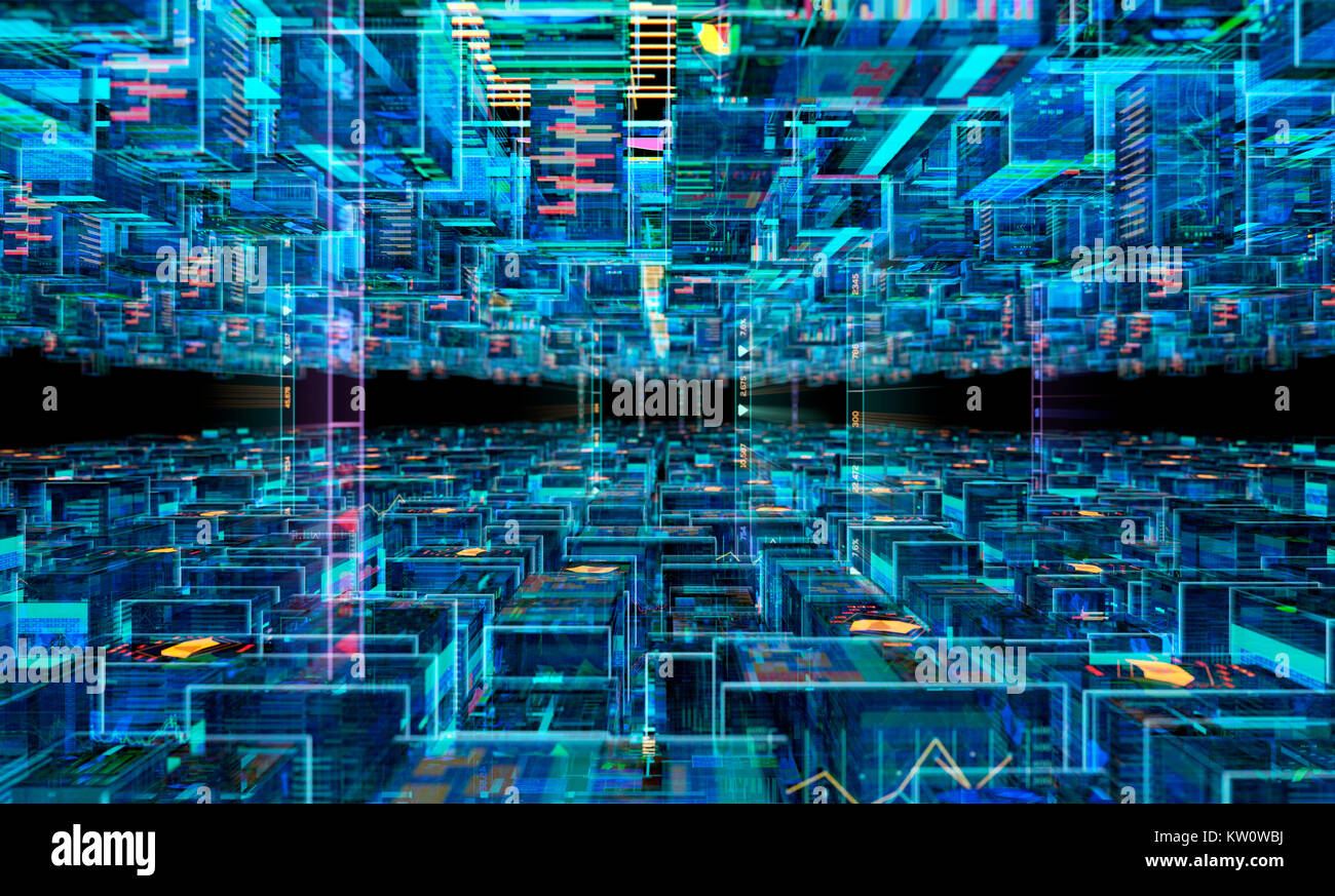 Futuristic City Skyline Illustration High Resolution Stock Photography ...