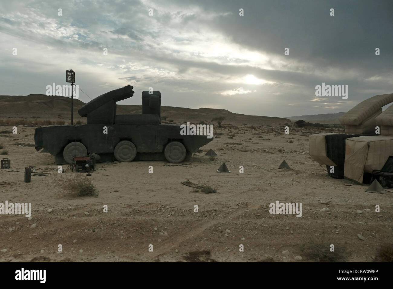 Inflatable decoy imitates missile launching system deployed in the ...