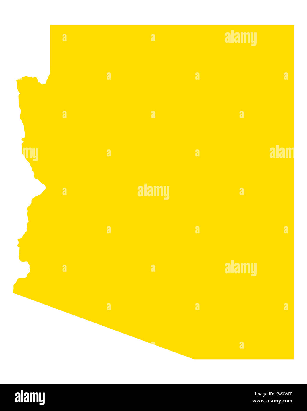 Map of Arizona Stock Photo - Alamy