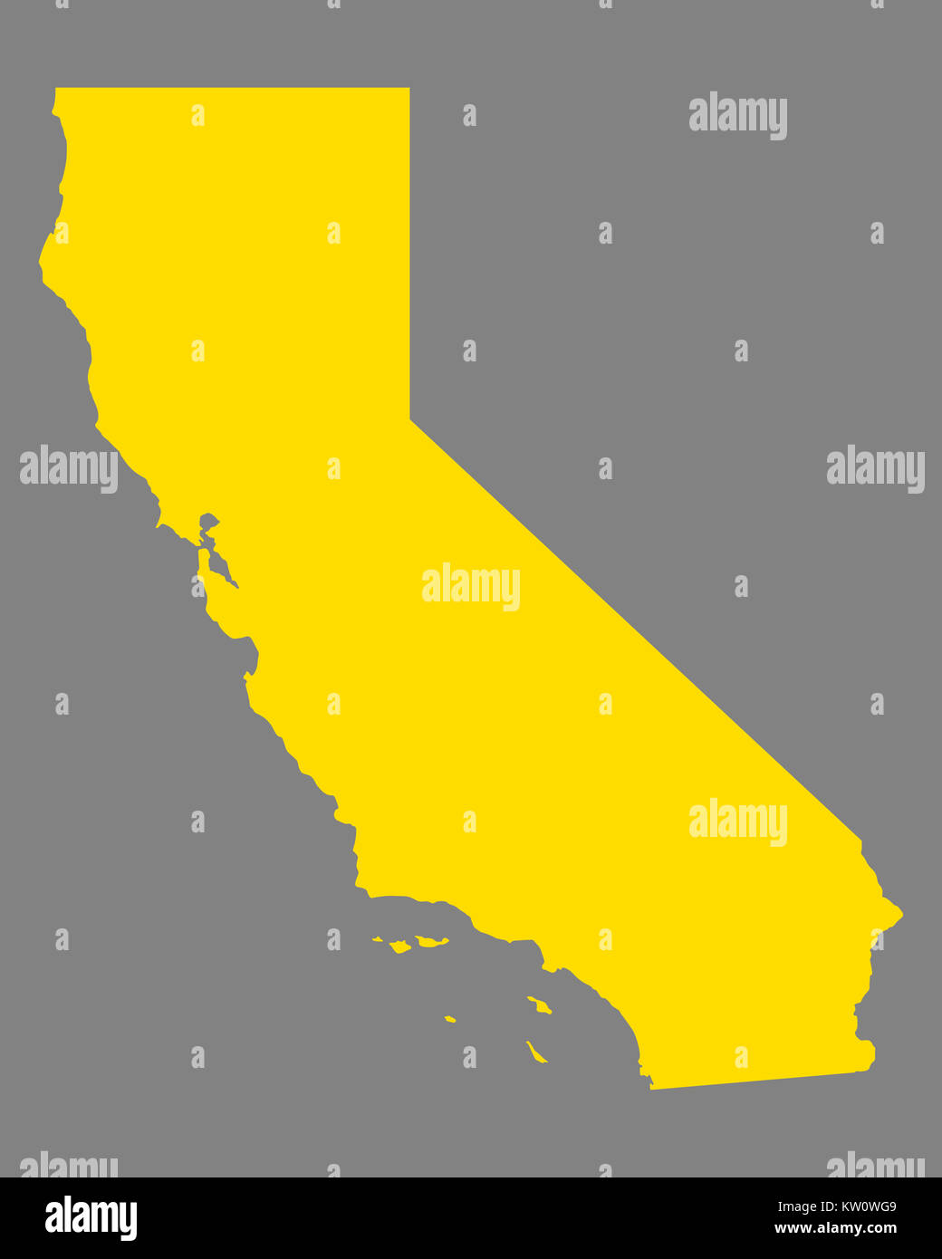 Map of California Stock Photo - Alamy