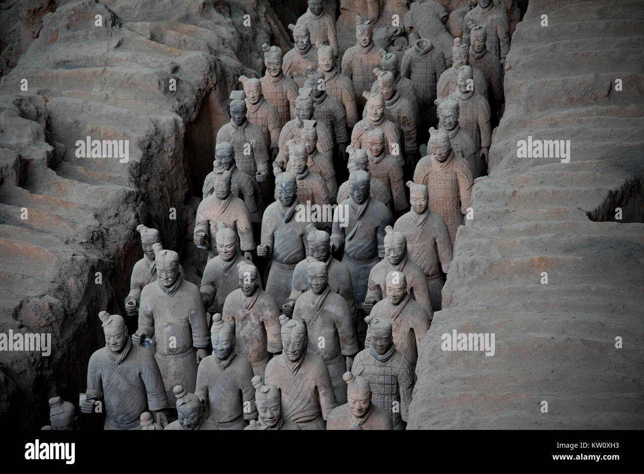 The Qin Tomb Terracotta Warriors and Horses, Xi'an, China Stock Photo ...