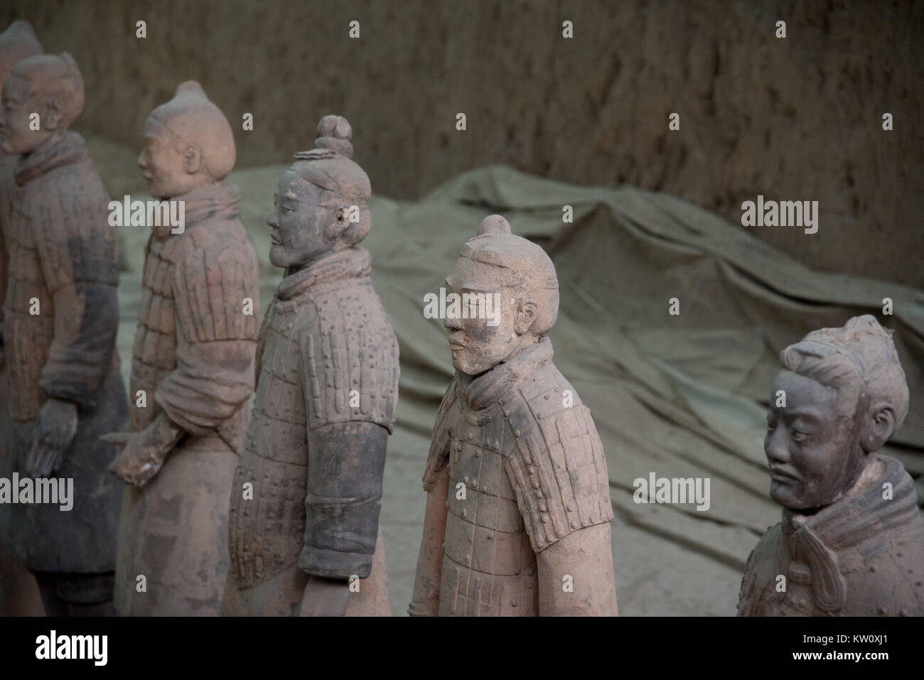The Qin Tomb Terracotta Warriors and Horses, Xi'an, China Stock Photo ...