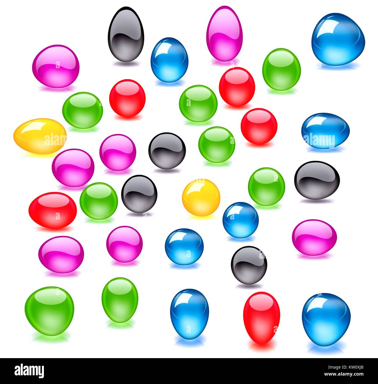 Colorful Glass Shapes On White Background - abstract Stock Photo - Alamy