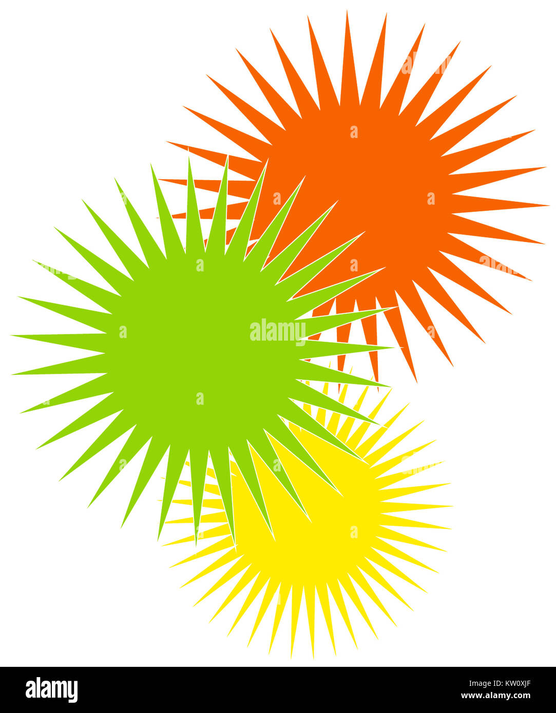 Color Bursts - isolated on white background Stock Photo - Alamy