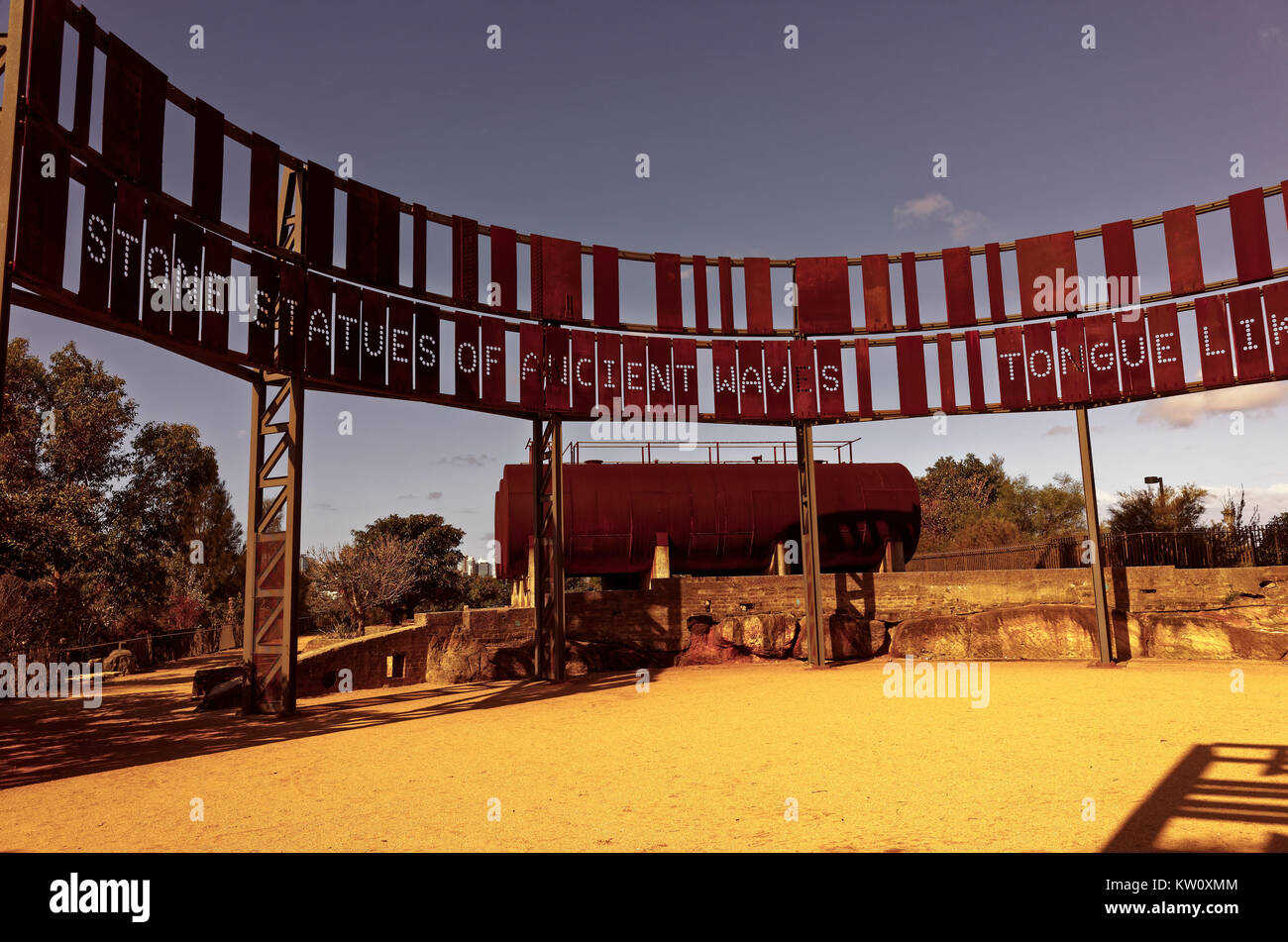 Metal Artwork Sculpture with Poetry located at Ballast Point Park in ...