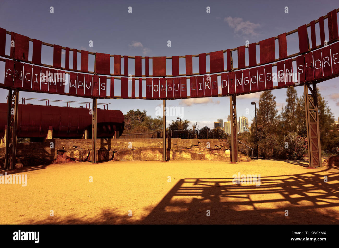 Metal Artwork Sculpture with Poetry located at Ballast Point Park in ...