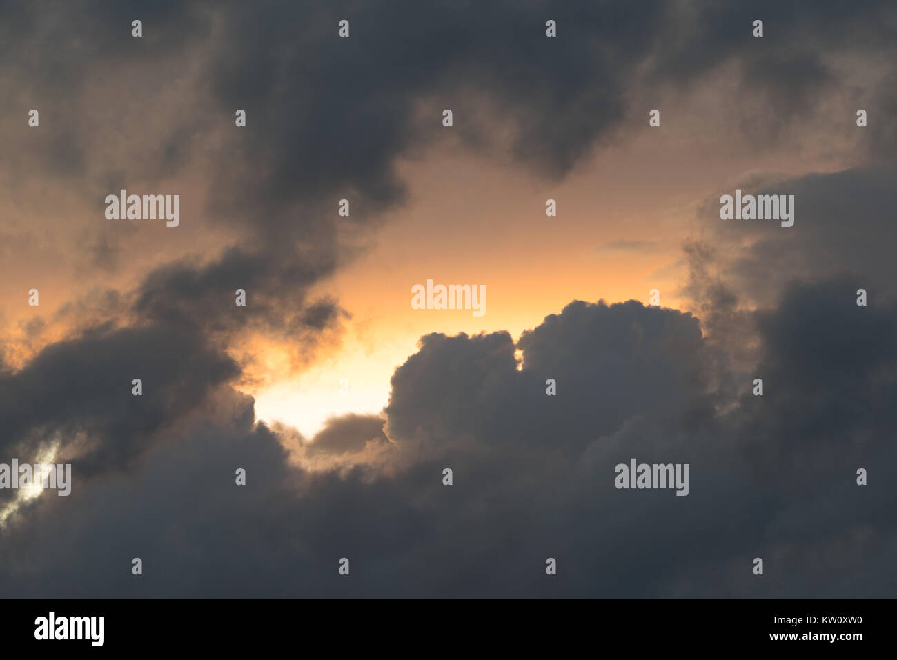 Scenic view of cloudy sky during sunset Stock Photo - Alamy