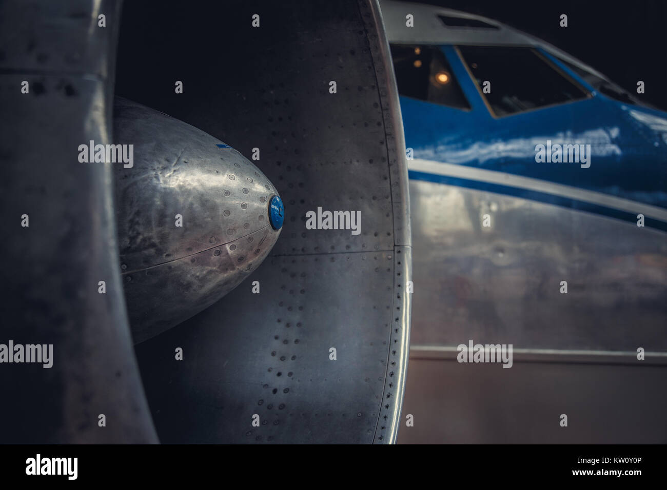 Jet engine turbine airplane Stock Photo - Alamy
