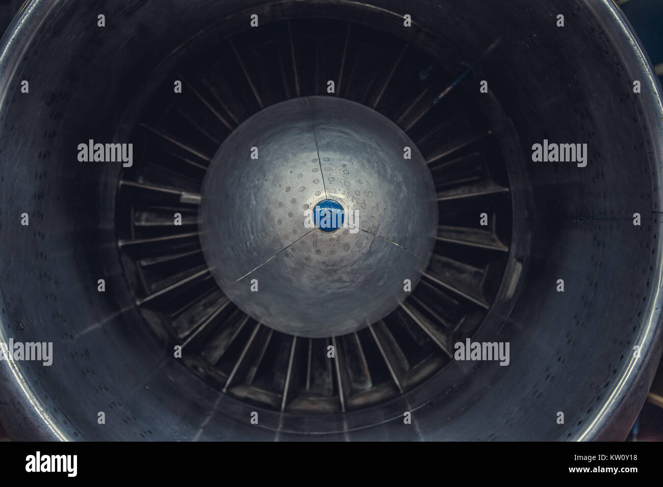 Jet engine turbine airplane Stock Photo - Alamy