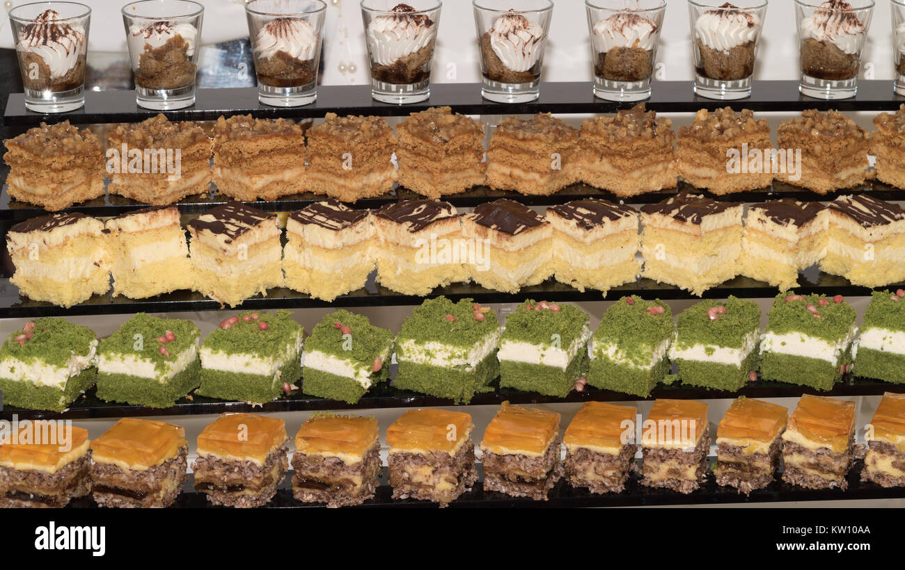 Beautiful selection of Polish cakes Stock Photo - Alamy