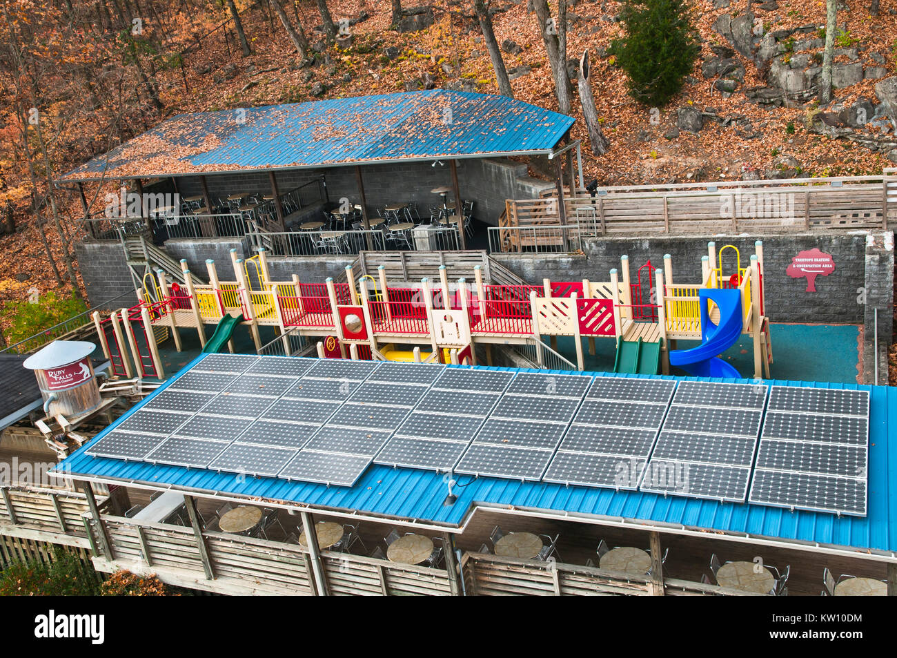 Solar panels, Ruby Falls , Lookout Mountain, Chattanooga, Tennessee ...