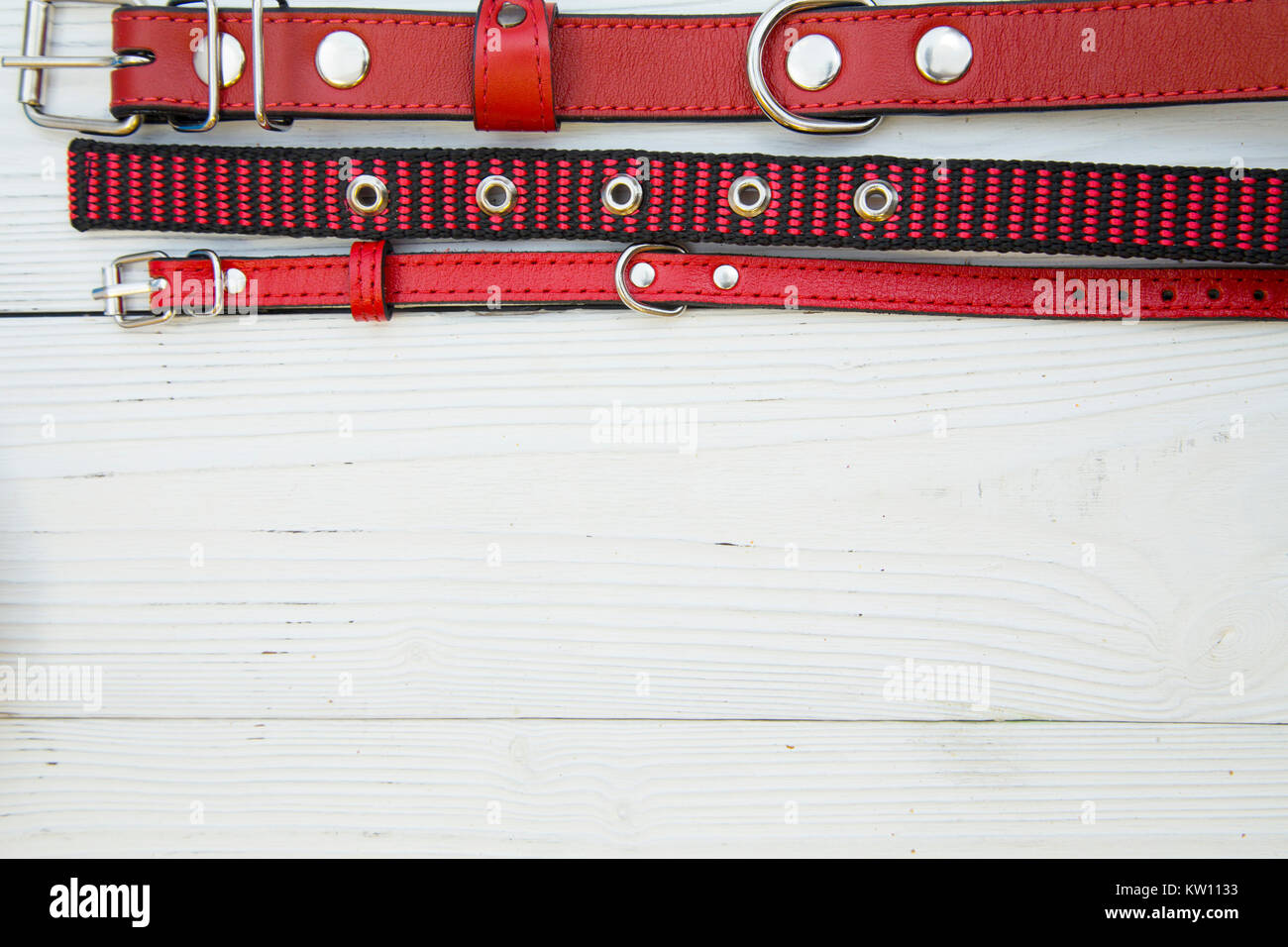 Pet care, veterinary concept. A white wooden background with a top ...