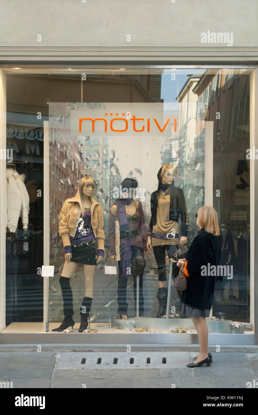 Italien, Emilia Romagna, Parma, Strada della Republica, Boutique Stock ...