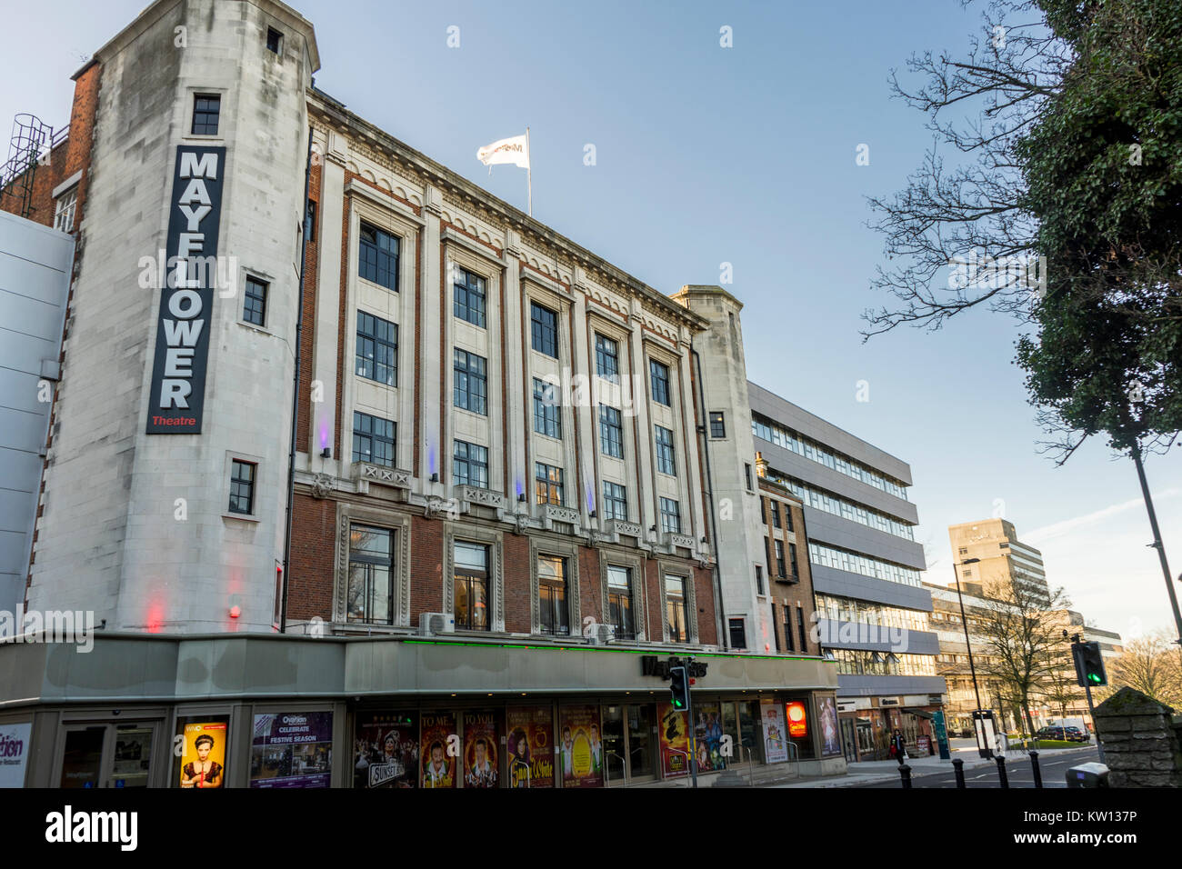 Front facade of the Mayflower theatre on Commercial Road in Southampton ...