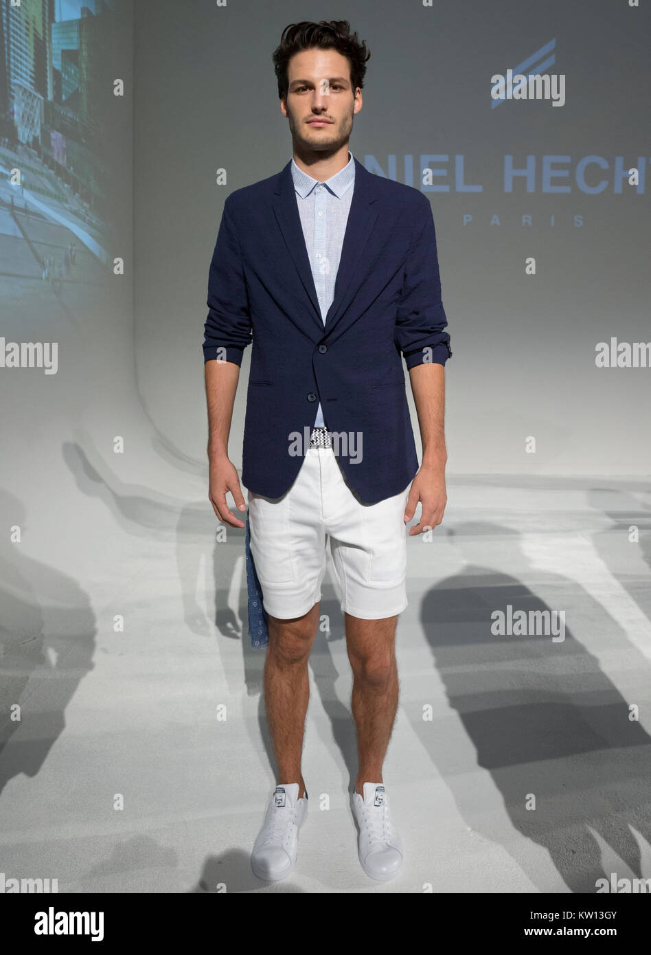 NEW YORK, NY - July 10, 2017: A model poses at the Daniel Hechter ...
