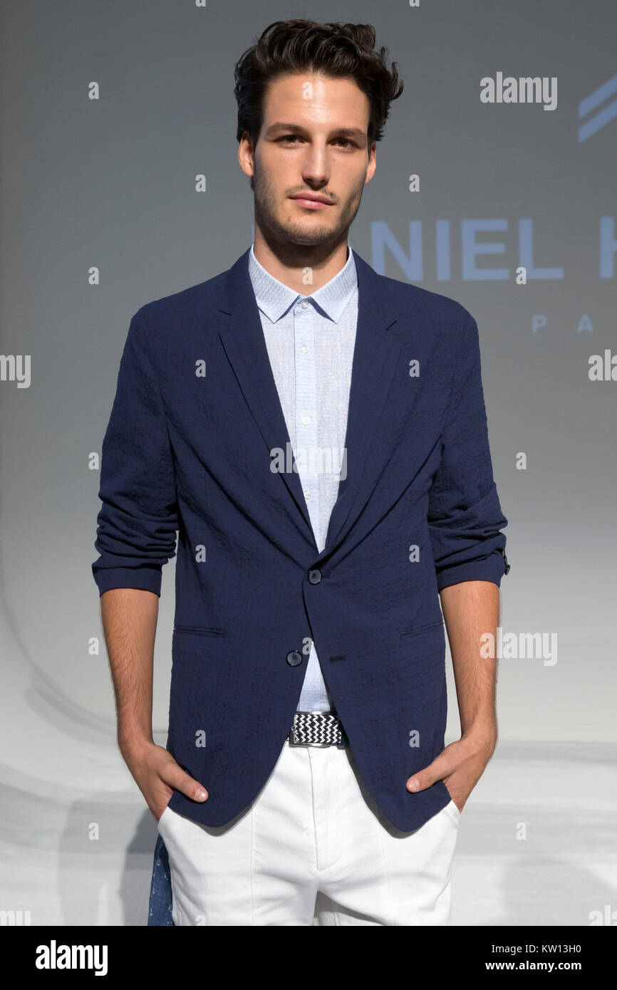 NEW YORK, NY - July 10, 2017: A model poses at the Daniel Hechter ...