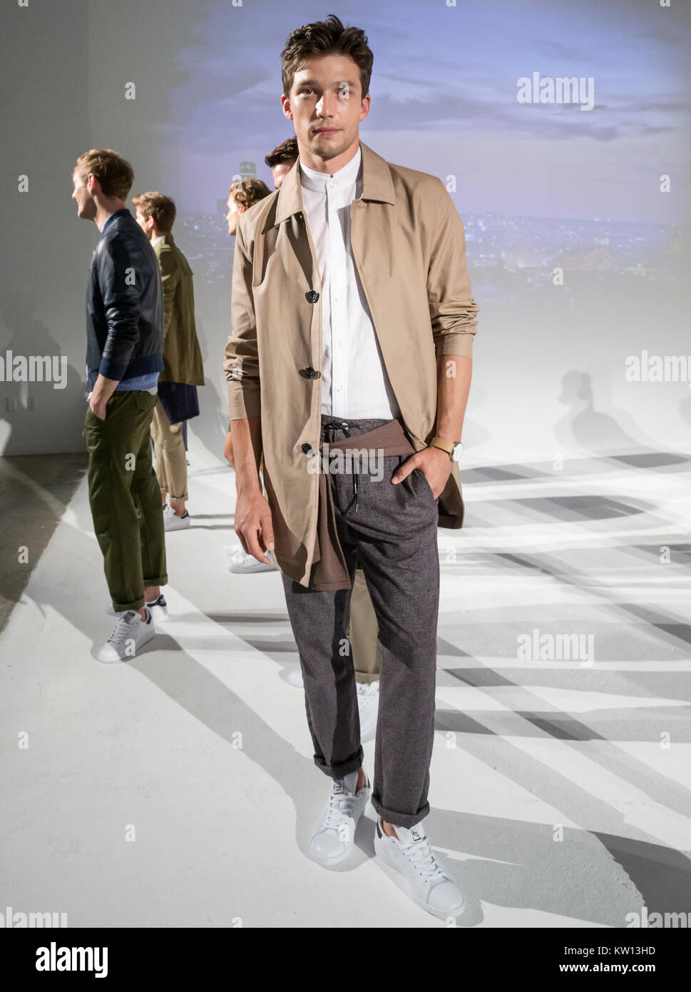 NEW YORK, NY - July 10, 2017: A model poses at the Daniel Hechter ...