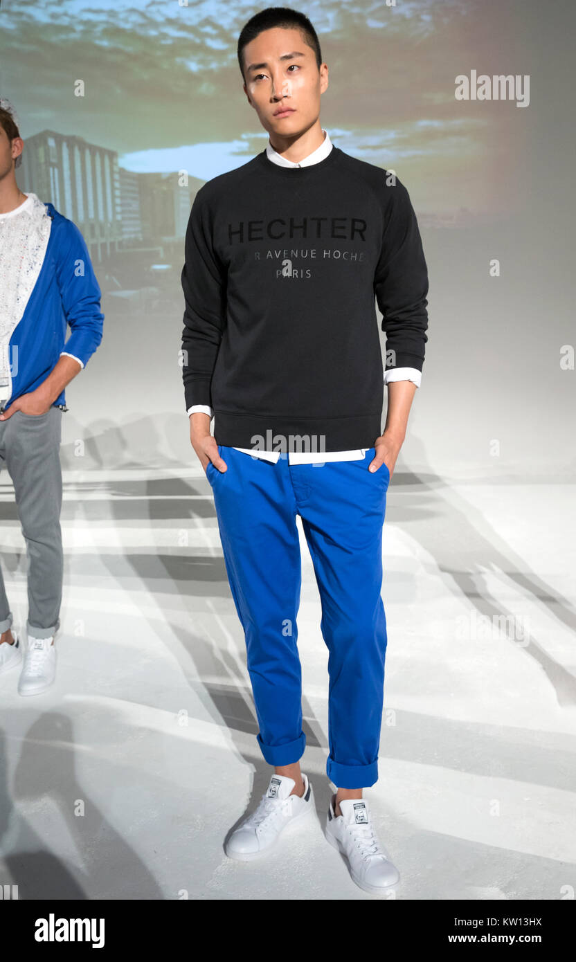 NEW YORK, NY - July 10, 2017: A model poses at the Daniel Hechter ...