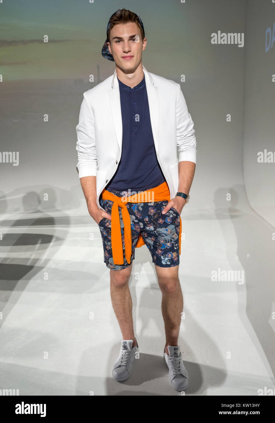 NEW YORK, NY - July 10, 2017: A model poses at the Daniel Hechter ...