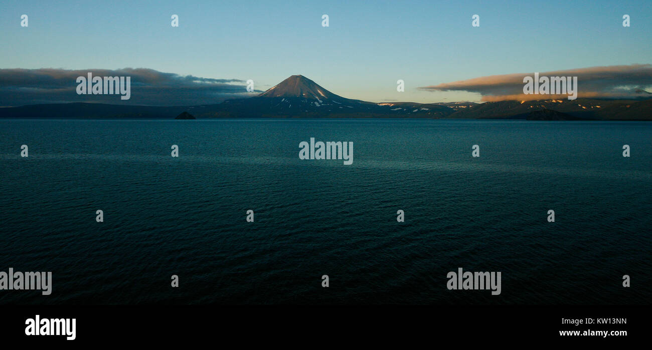 Ilyinsky volcano, Kurile Lake, Kamchatka, Russia Stock Photo - Alamy