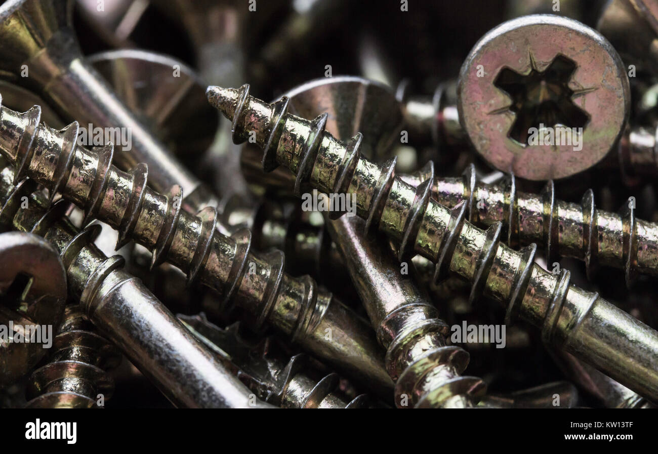 Screws in isolation Background and do it yourself Stock Photo - Alamy