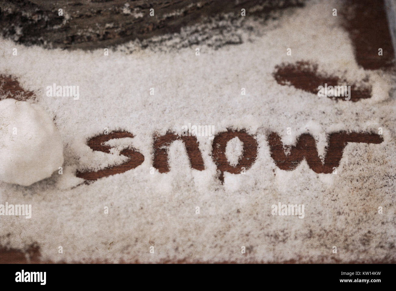 Artwork in retro style, snow Stock Photo - Alamy