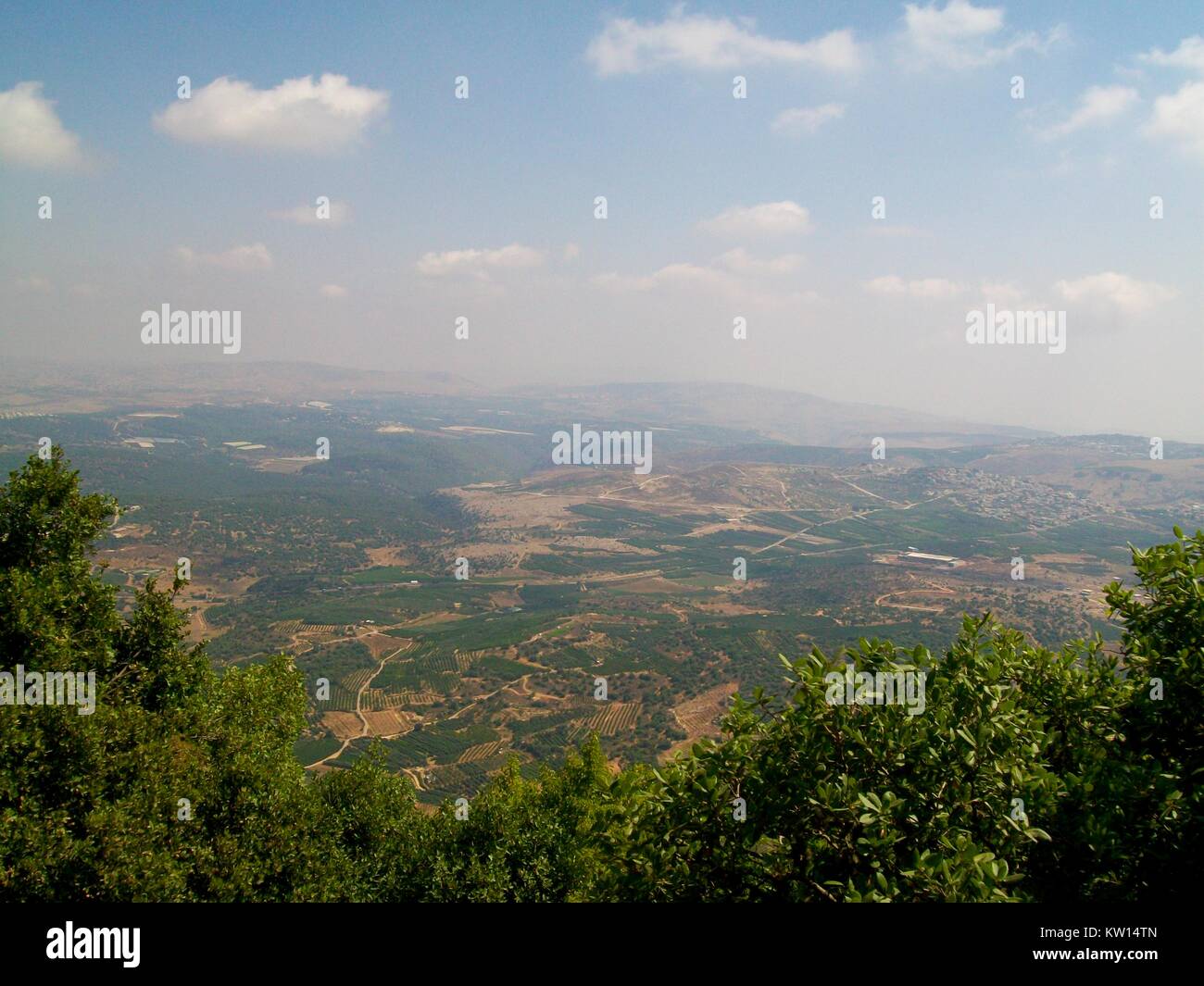 View of the Golan Heights and Syria from an observation point on Mount ...