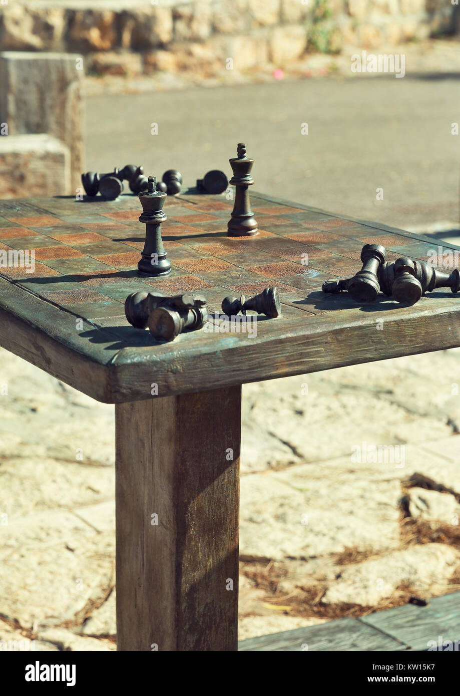 Old chess set on white hi-res stock photography and images - Alamy