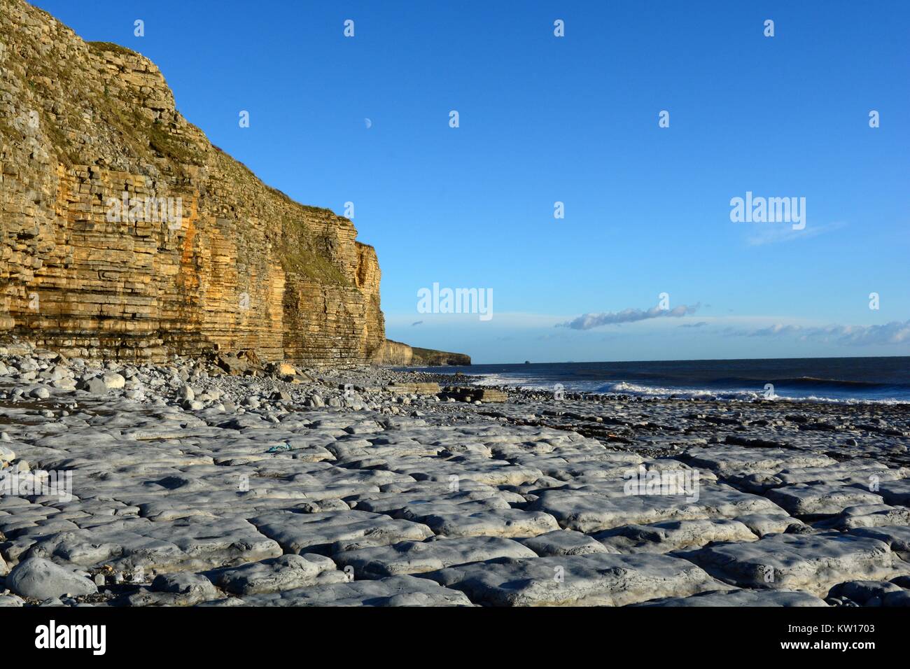 Llantwit Major Beach or Colhuw Beach Welsh Heritage Coast Vale of ...