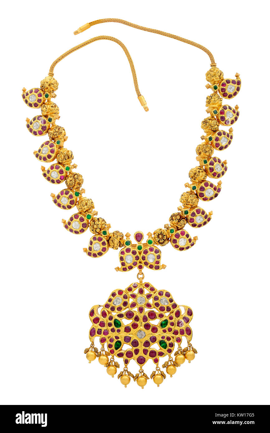 Indian women gold jewelry Cut Out Stock Images & Pictures - Alamy