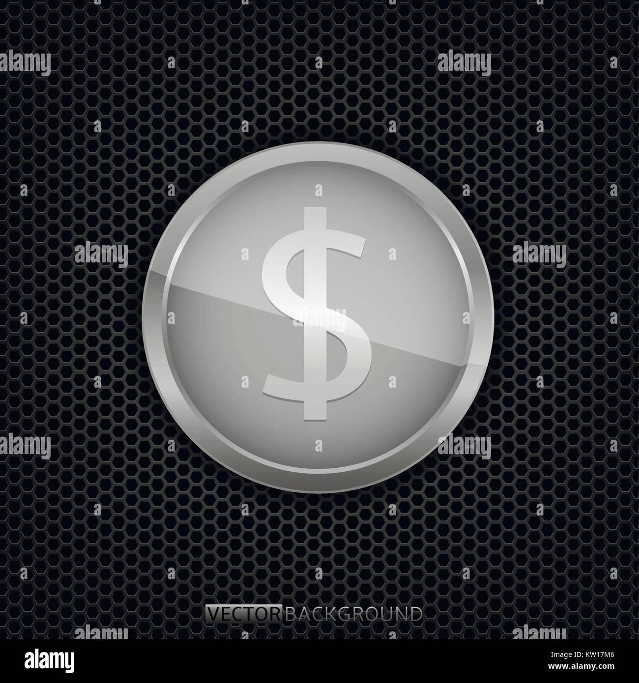 Silver coins texture Stock Vector Images - Alamy
