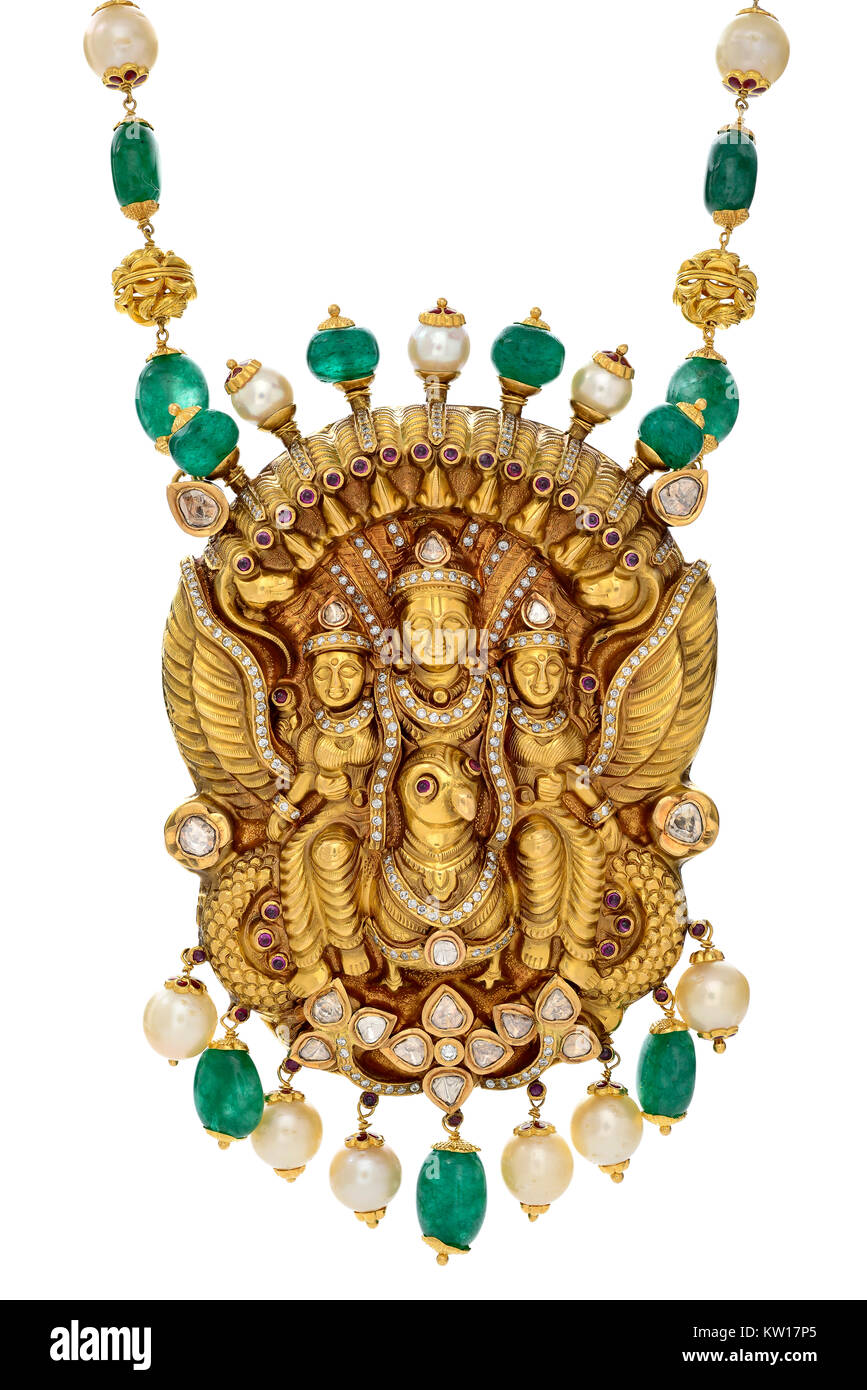 Indian women gold jewelry Cut Out Stock Images & Pictures - Alamy