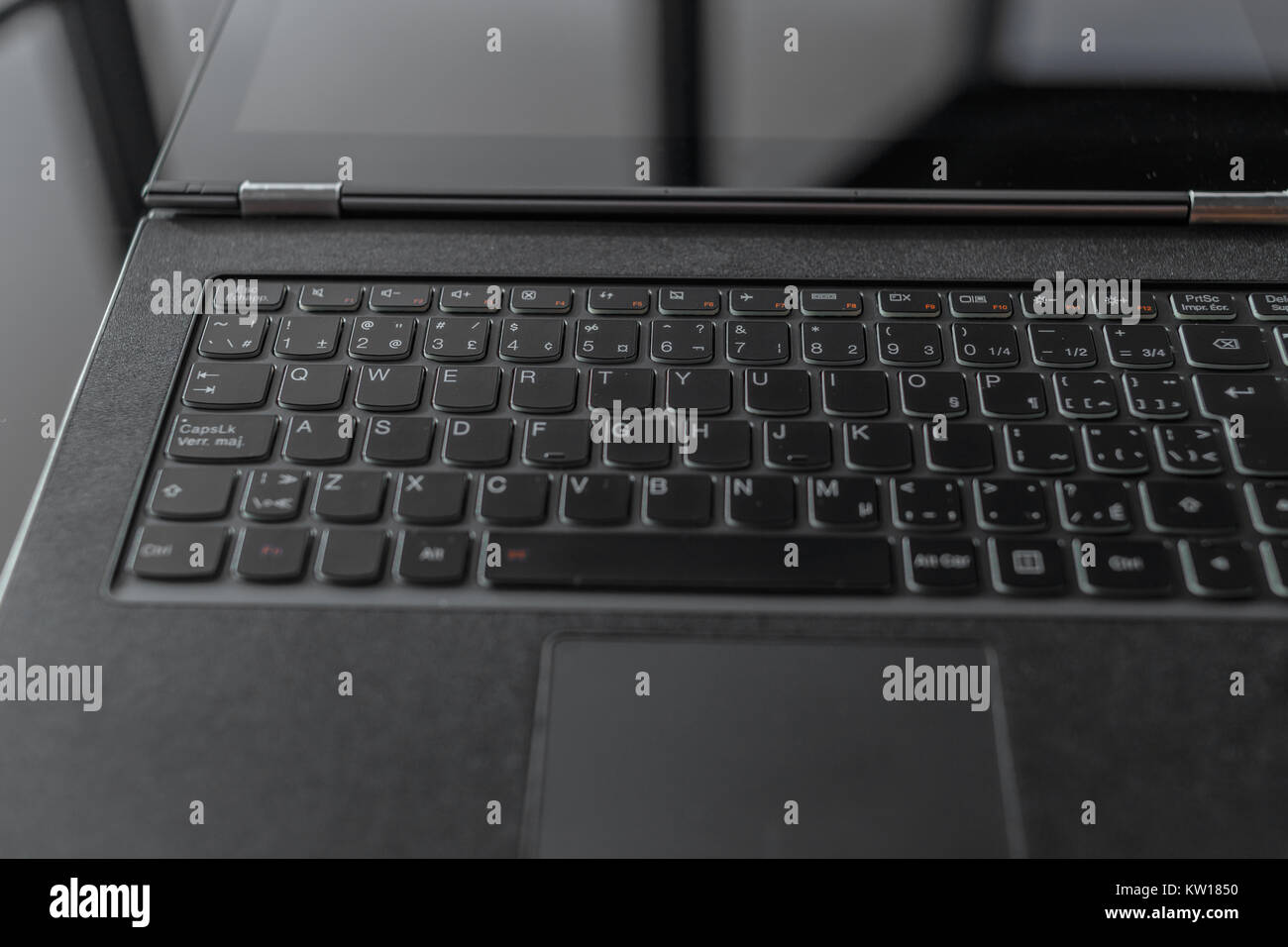 Black keyboard of touchpad Stock Photo - Alamy