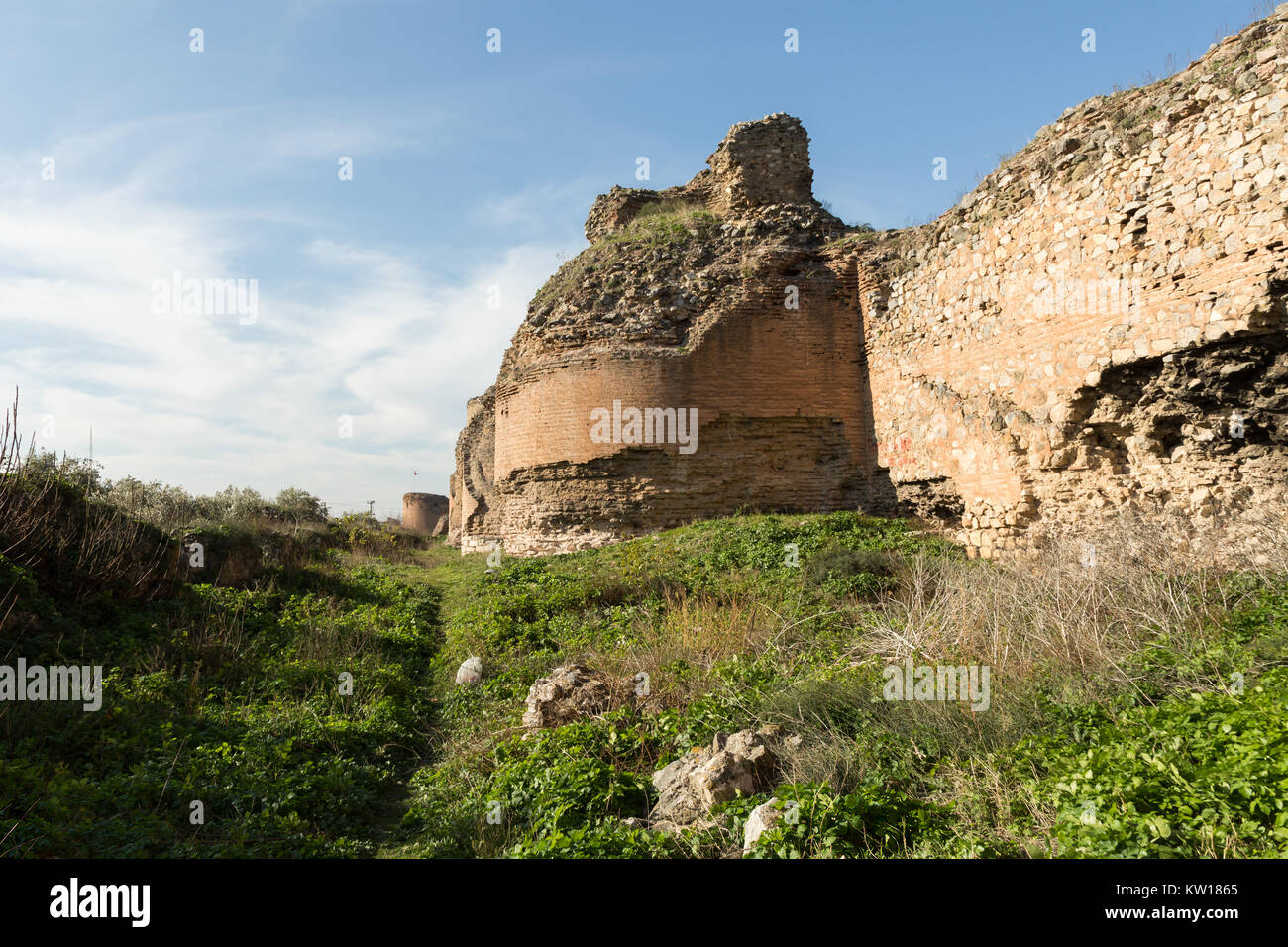 ruins of the historical city walls of Nicea, Iznik, Turkey Stock Photo ...