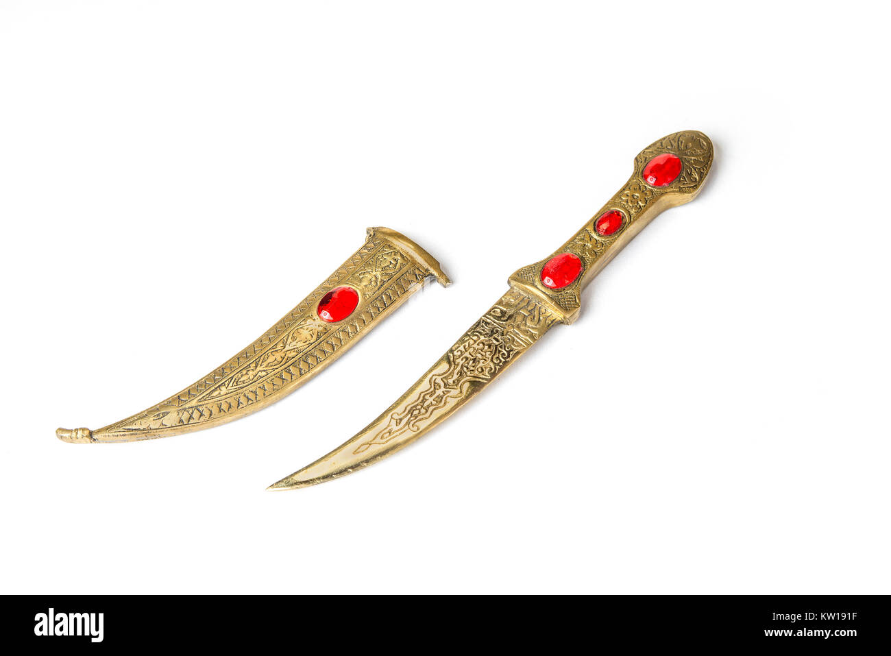 Vintage knife from ottoman empire in the white background Stock Photo ...