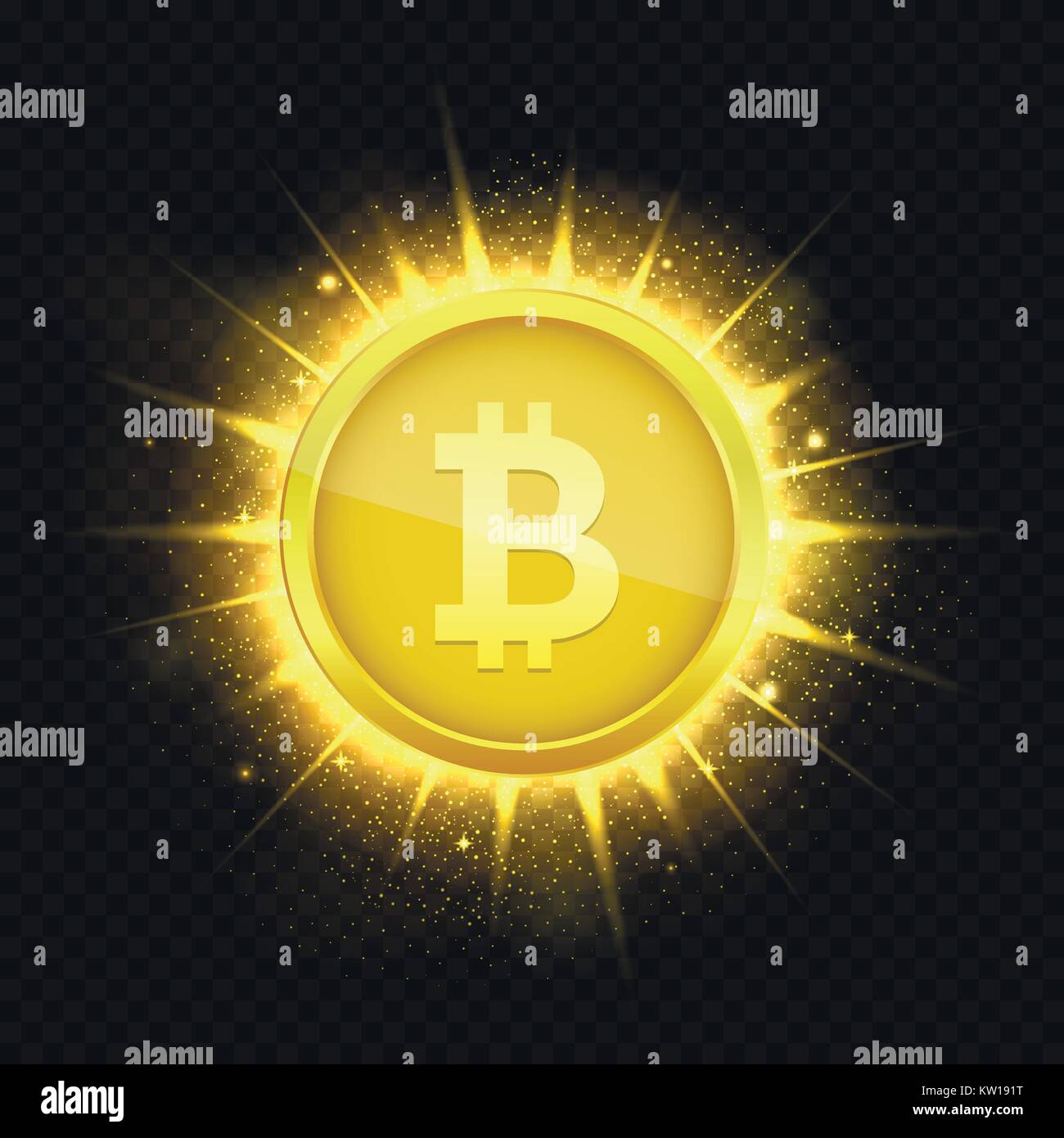 Gold coin glow Stock Vector Images - Alamy