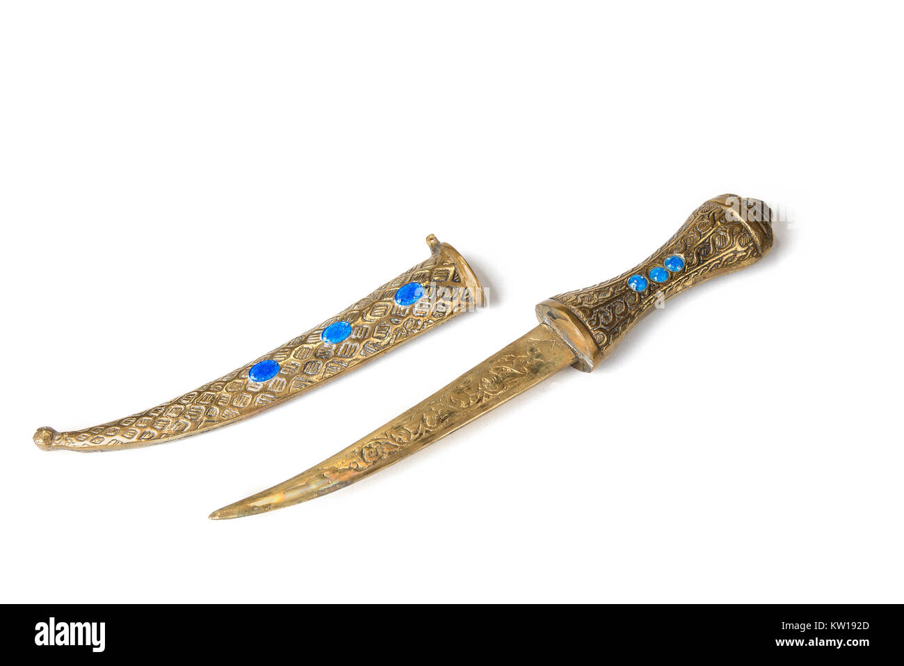 Vintage knife from ottoman empire in the white background Stock Photo ...