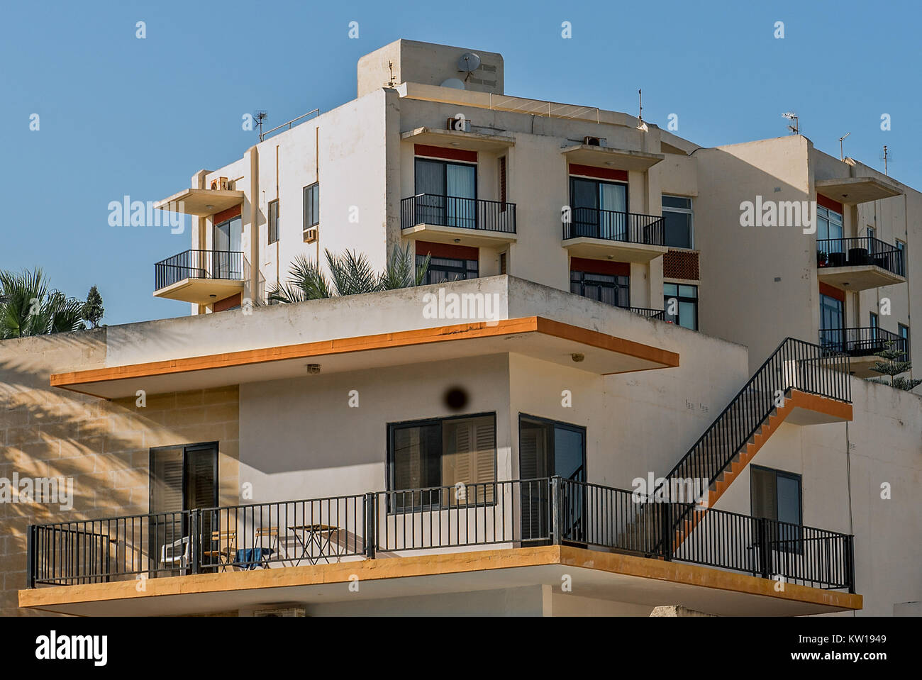 Flats in Qawra Stock Photo - Alamy