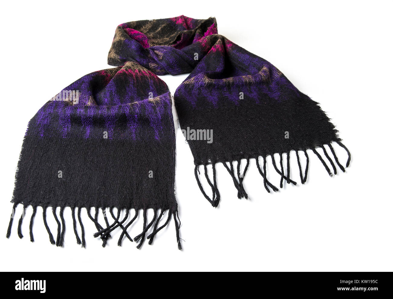 Winter scarf on the white background Stock Photo - Alamy