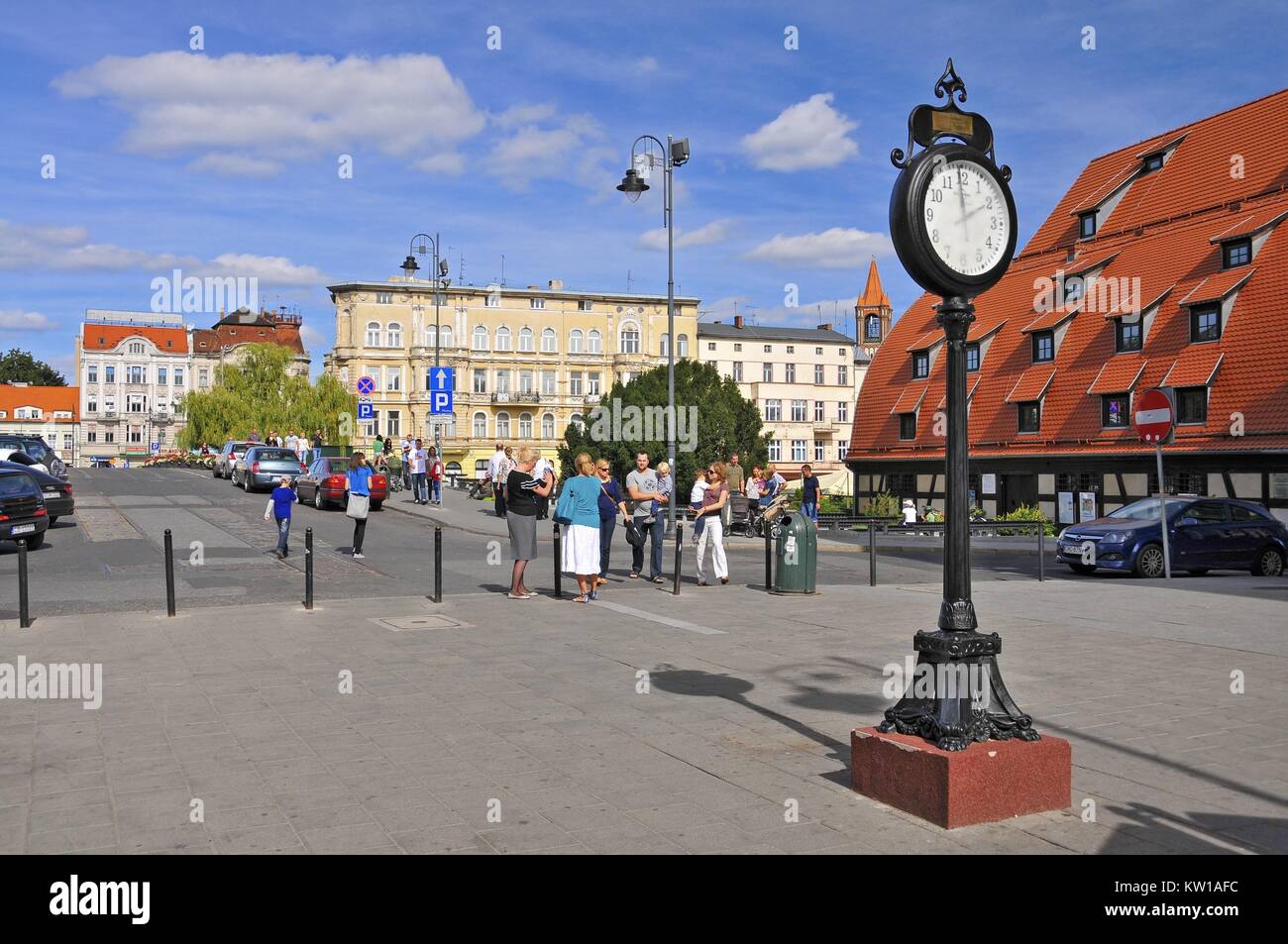 Historic clock in Bydgoszcz, Kuyavian-Pomeranian Voivodeship, Poland ...