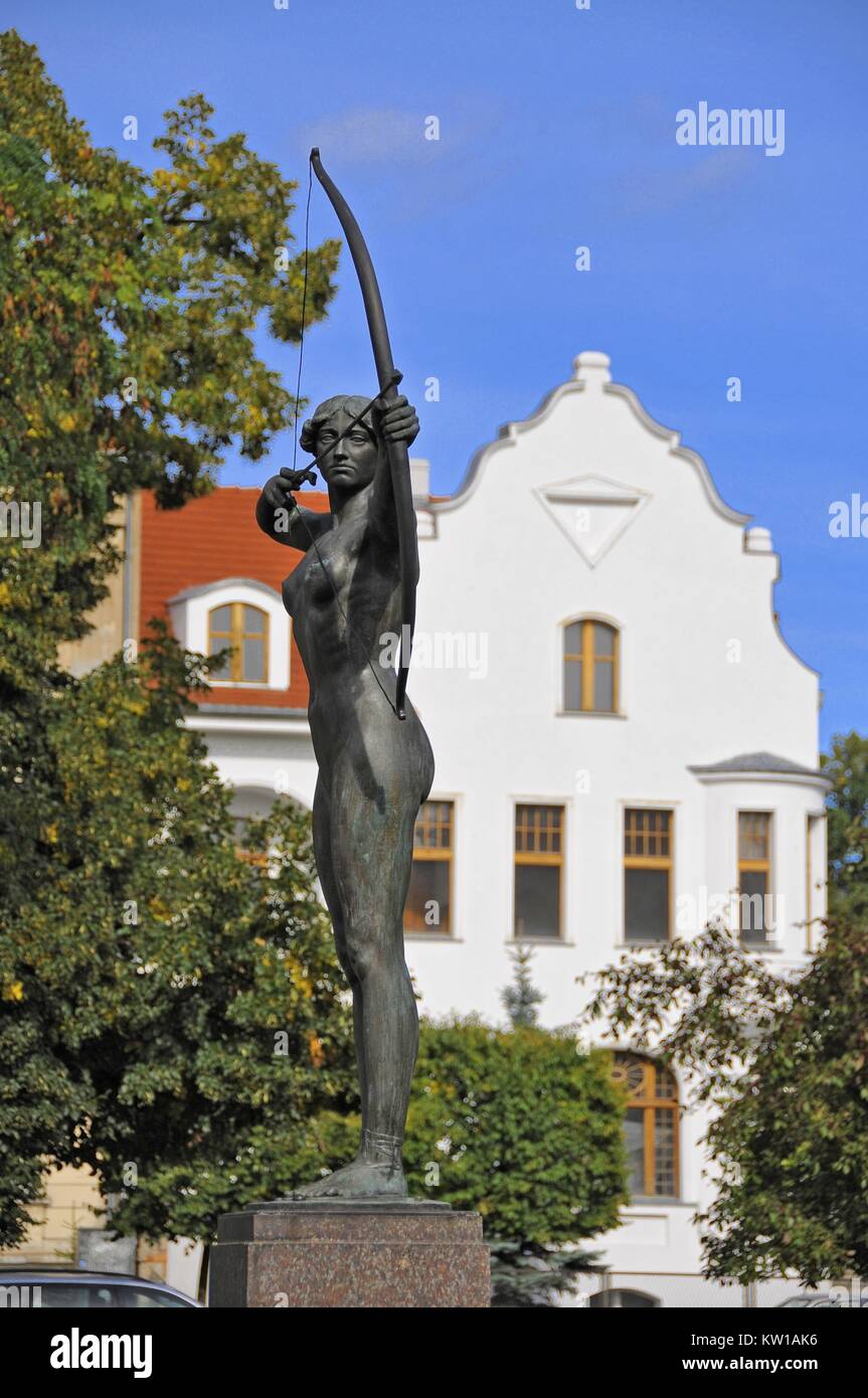 Archer - sculpture in the park of Jan Kochanowski. Bydgoszcz, Kuyavian ...