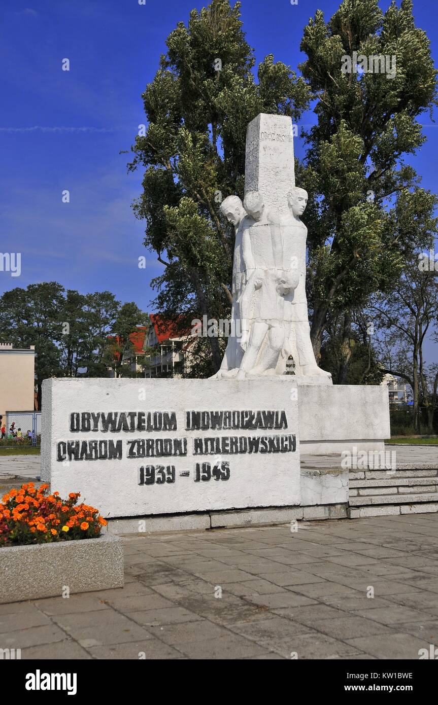 Monument in memory of victims of Nazism who lived in Inowroclaw ...