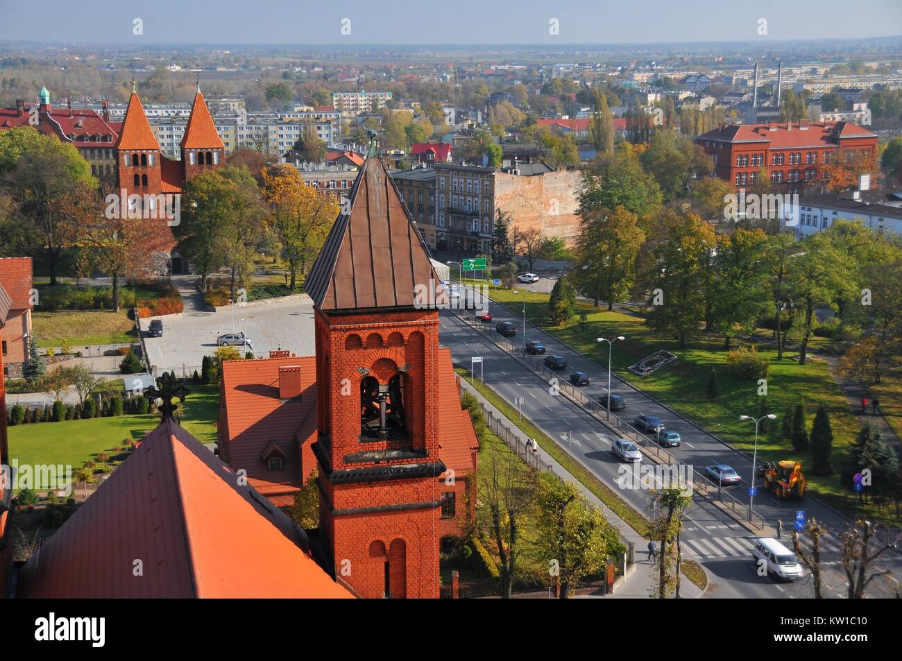Panorama Inowroclaw, the view from Church of the Annunciation of the ...