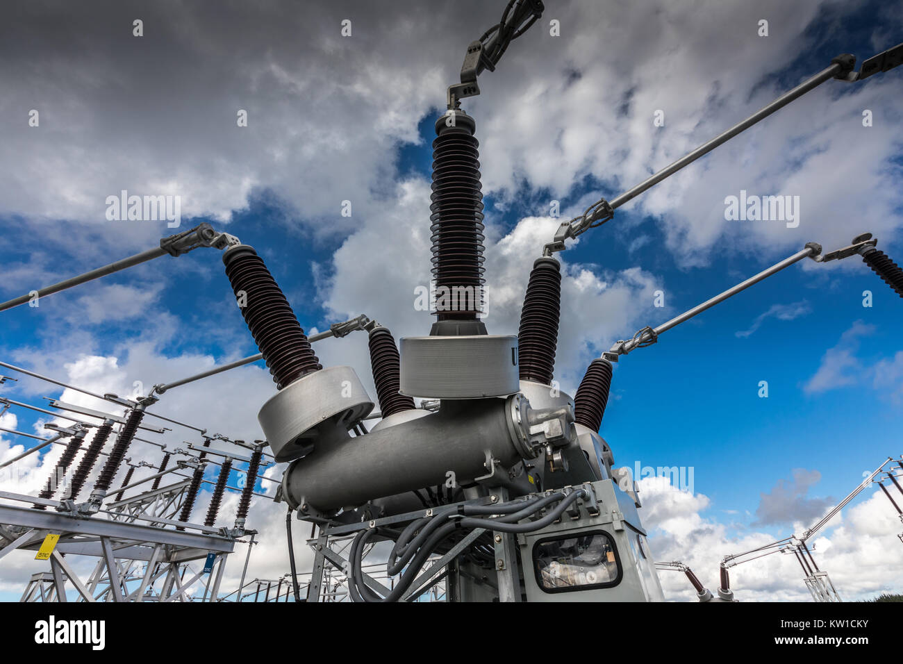 Electrical substation facilities and construction Stock Photo - Alamy