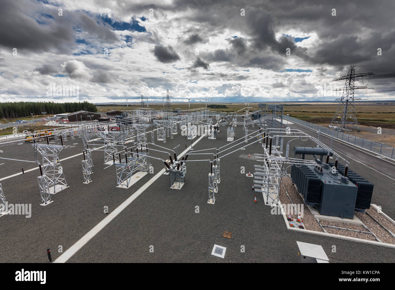 Electrical substation facilities and construction Stock Photo - Alamy