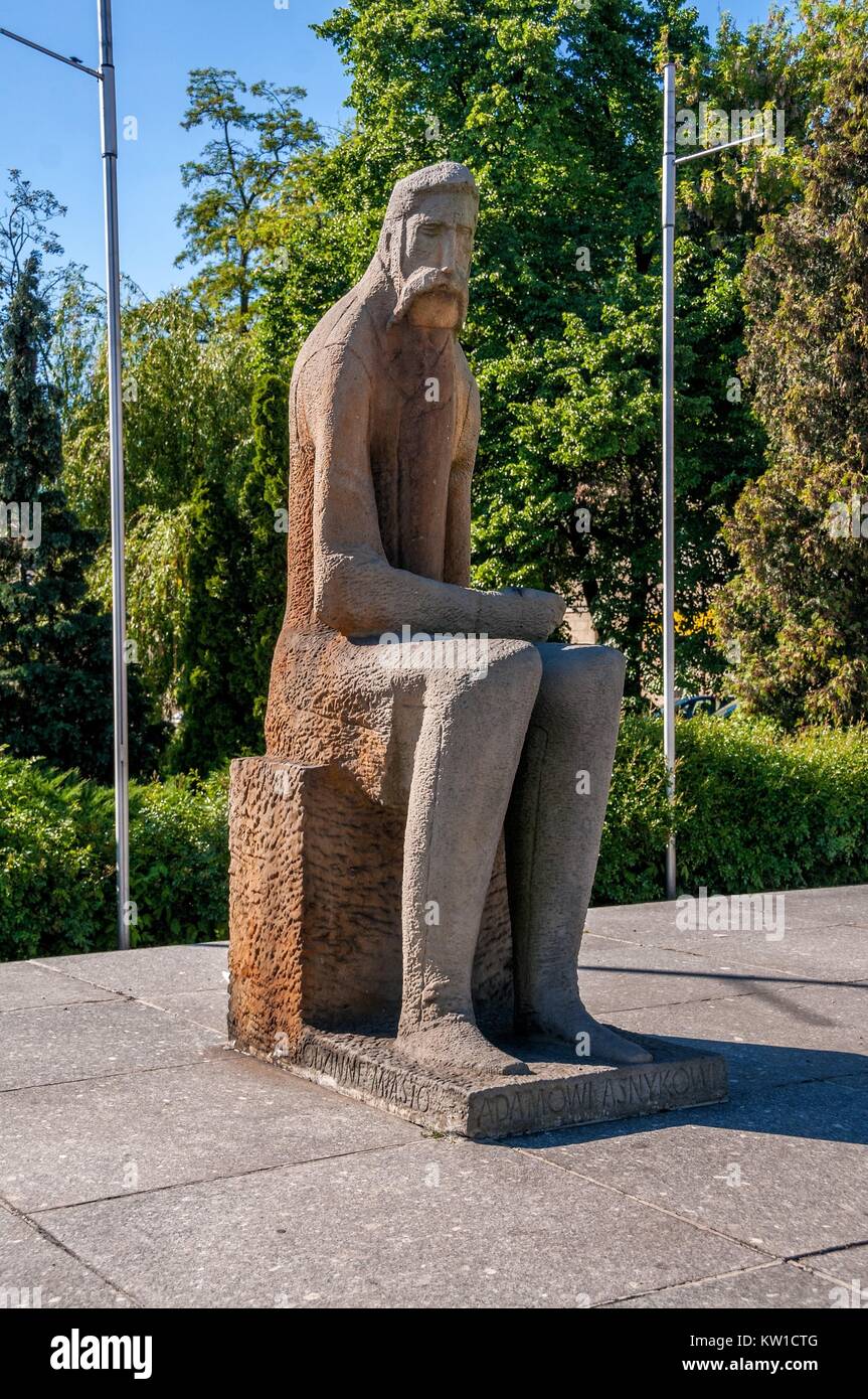 Sculpture of Adam Asnyk at the John Paul II Square. Kalisz, Greater ...