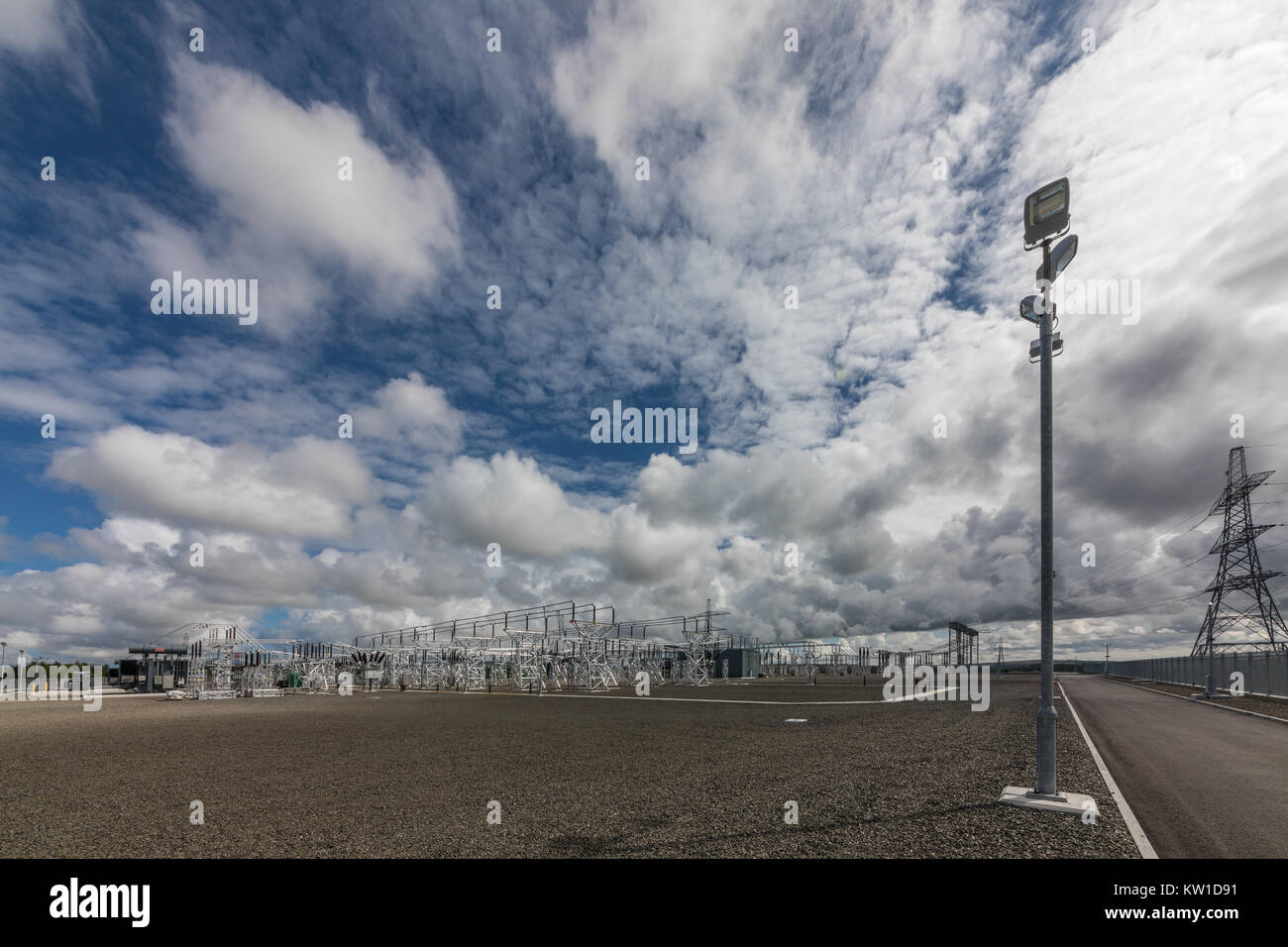 Electrical substation facilities and construction Stock Photo - Alamy