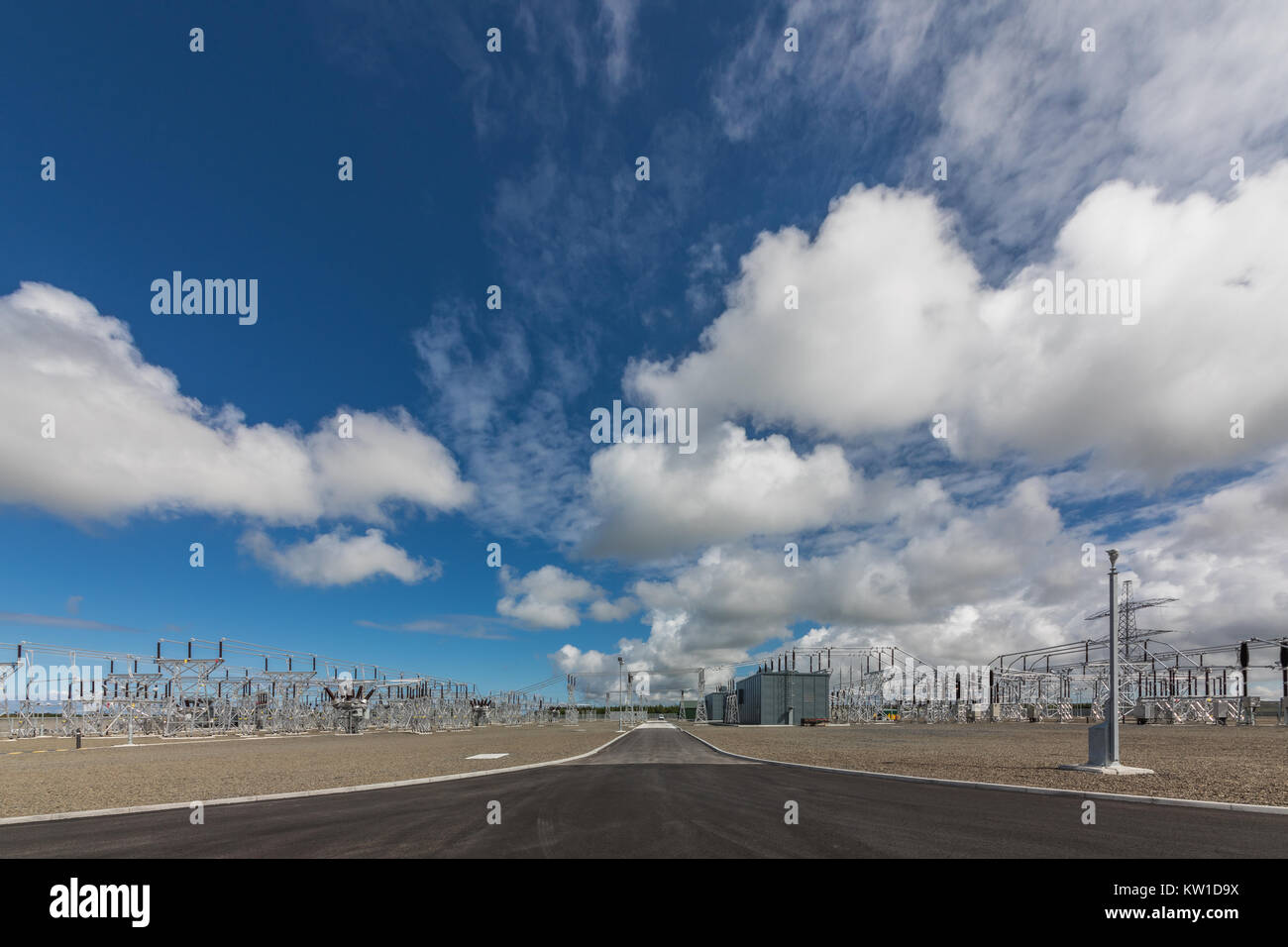 Electrical substation facilities and construction Stock Photo - Alamy
