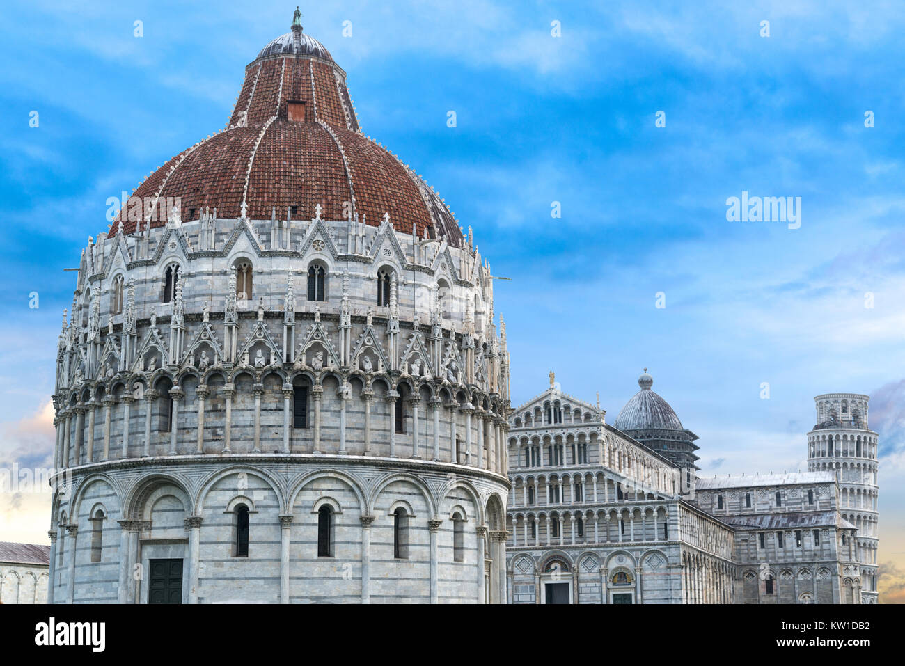 The architectural complex of the leaning tower, Italy Stock Photo - Alamy