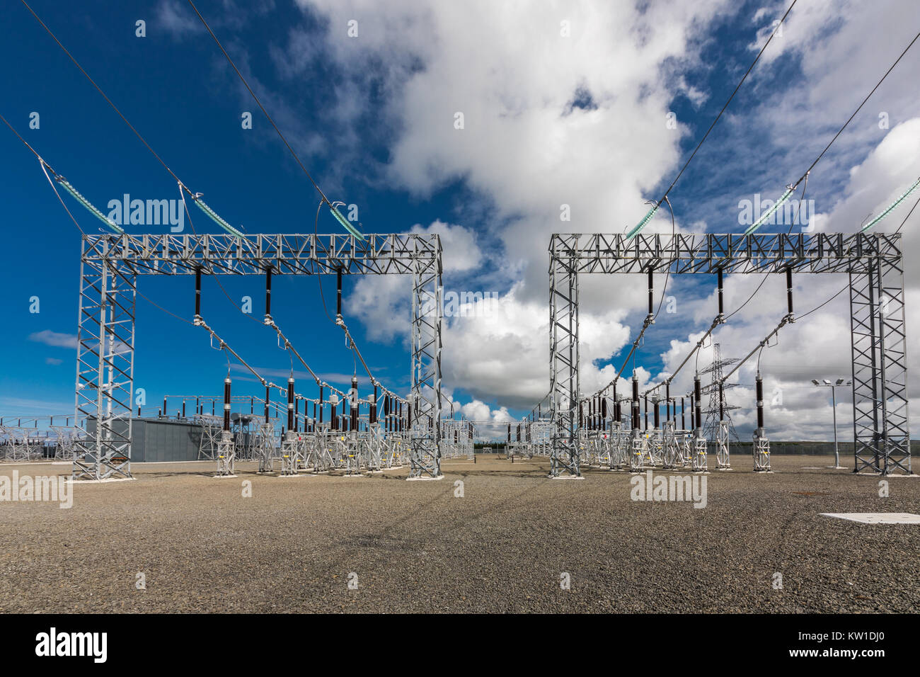 Electrical substation facilities and construction Stock Photo - Alamy